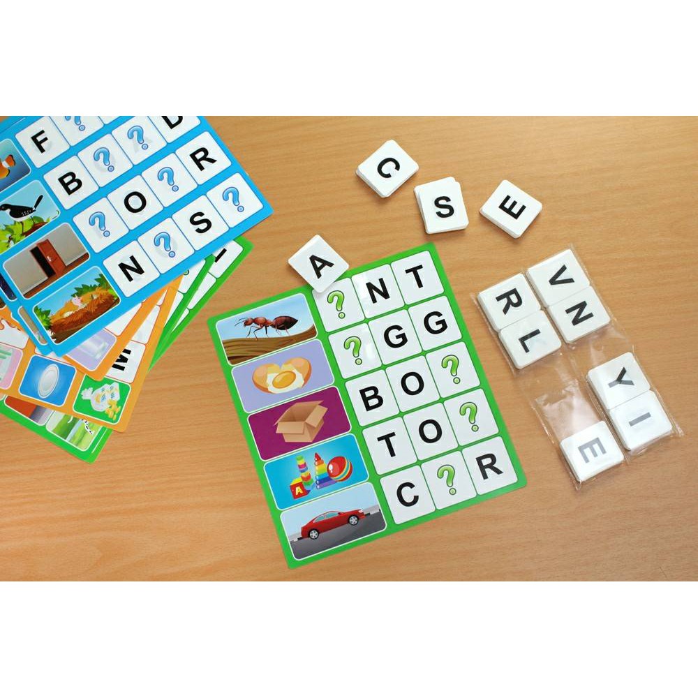 แผ่นใหญ่มาก เกมสะกดคำภาษาอังกฤษ 23×25 cm หาตัวอักษรที่หายไป Missing Alphabet ET574 2WinBookToys ...