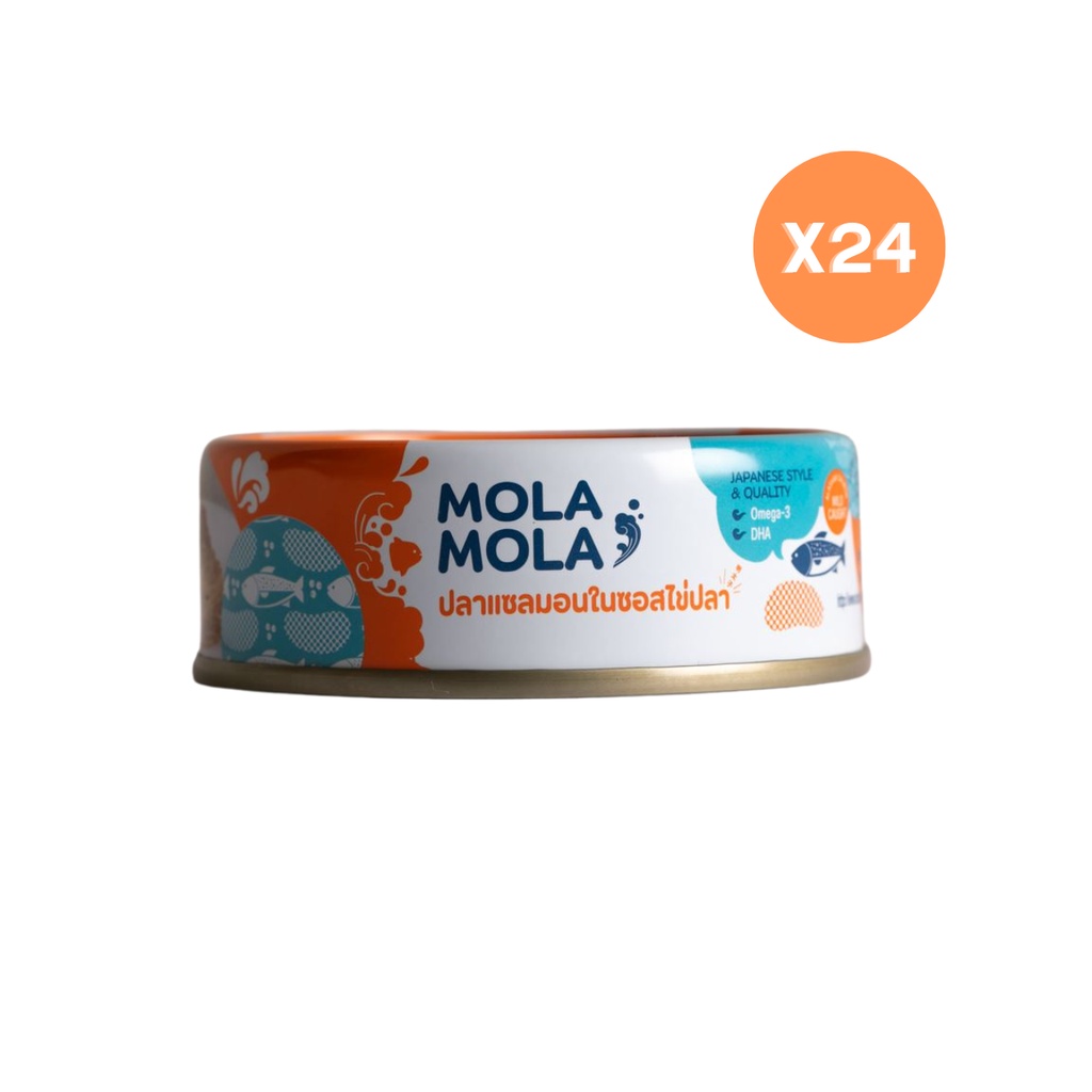 MolaMola โมลาโมล่า ปลาแซลมอนในซอสไข่ปลา Mentaiko แพ็ค 24 กระป๋อง ...