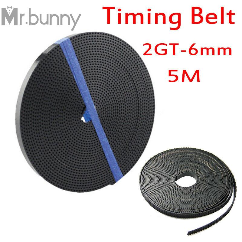 5M GT2 Open Rubber Timing Belt 2GT 6mm Width For 3D Printer CNC Reprap ...