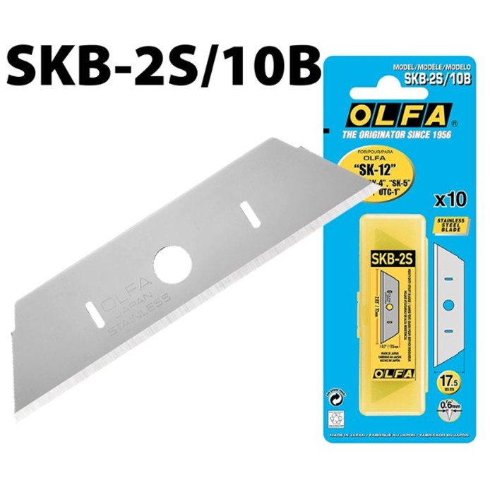 OLFA ใบมีดคัตเตอร์ SKB-2S/10B ขนาด 17.5 มม.ใช้งานได้ 2 คมตัด ใช้กับมีดคัตเตอร์เซฟตี้ | Shopee ...