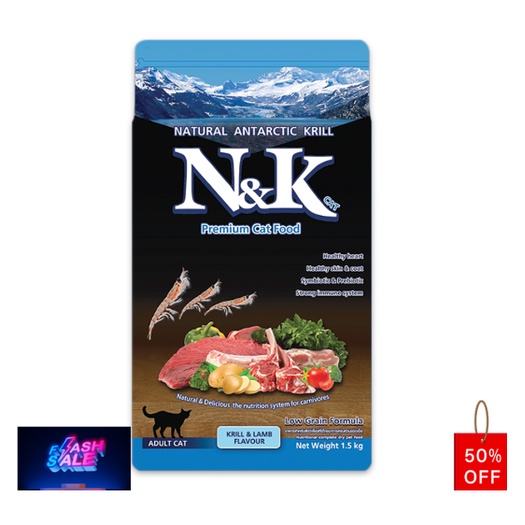 N&K Dog Food Krill & Lamb Flavour 2kg อาหารสุนัข เอ็น แอนด์ เค ด๊อกฟู๊ด รสกุ้งคริลล์และแกะ ขนาด ...
