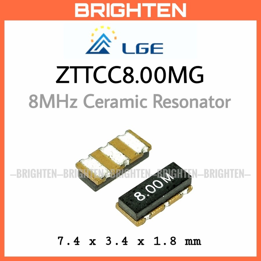 ZTTCC8.00MG Ceramic Resonator 8MHz Xtal Crystal 8 MHz 3pin SMD | Shopee ...
