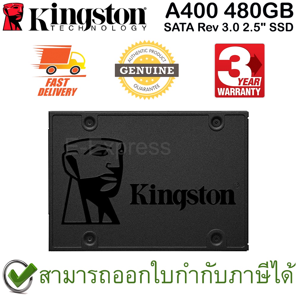 Kingston A400 SATA Rev 3.0 2.5" SSD 480GB เอสเอสดี ของแท้ ประกันศูนย์ 3ปี | Shopee Thailand