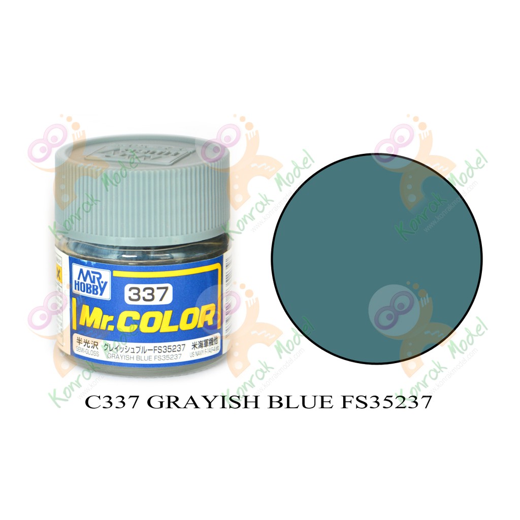 สีสูตรทินเนอร์ Mr.hobby Mr.color C337 Grayish Blue FS35327 Semi-Gloss ...