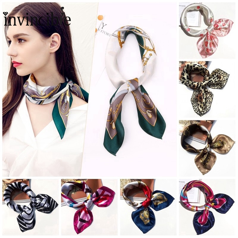 Women Small Square Silk Scarves/ 50*50cm Fashion Printing Neckerchief ...