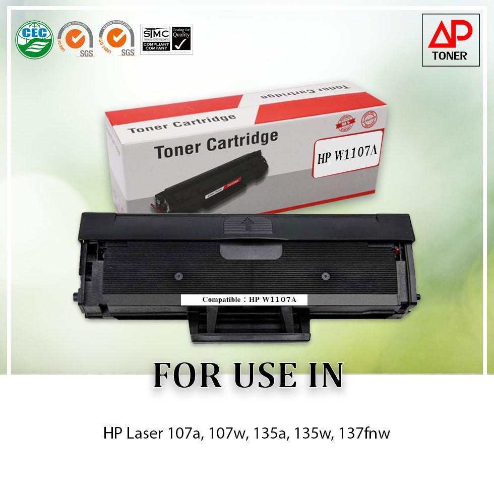 ** 107A W1107A 1107 หมึกพิมพ์เทียบเท่า FOR HP LaserJet MFP 137fnw 107A ...
