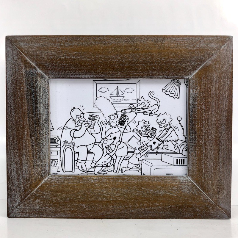 5x7" SIMPSONS ซิมป์สัน ไม้แท้ HIGH QUALITY กรอบรูป Photo Frame Picture ...