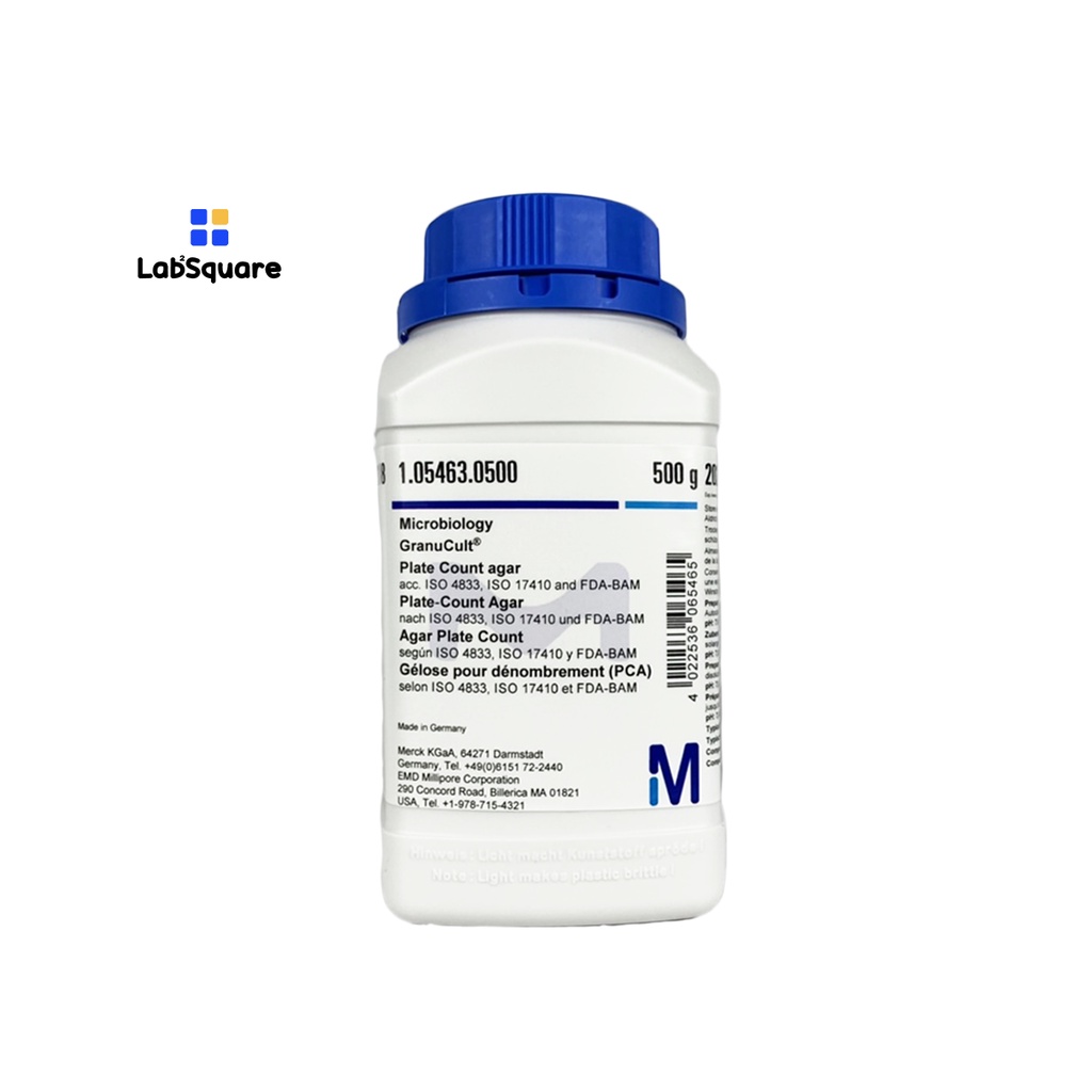 Plate Count Agar (PCA) 105463 500 กรัม อาหารเลี้ยงเชื้อสำหรับทดสอบหา ...