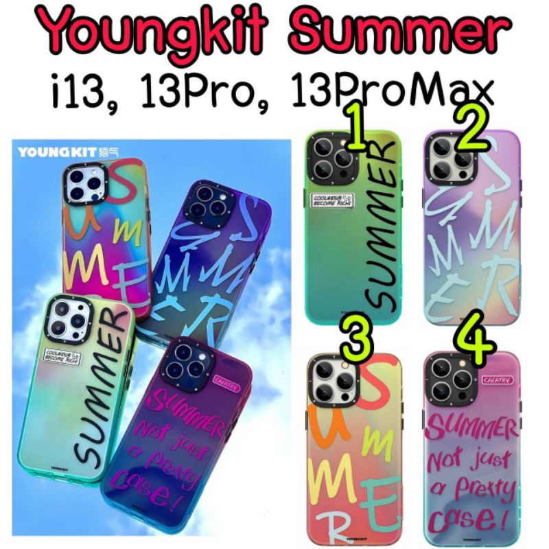 เคสสุดเทห์ YOUNGKIT Summer iPhone 13/13Pro/13Pro max เคสกันกระแทก เคสสีสดใส | Shopee Thailand