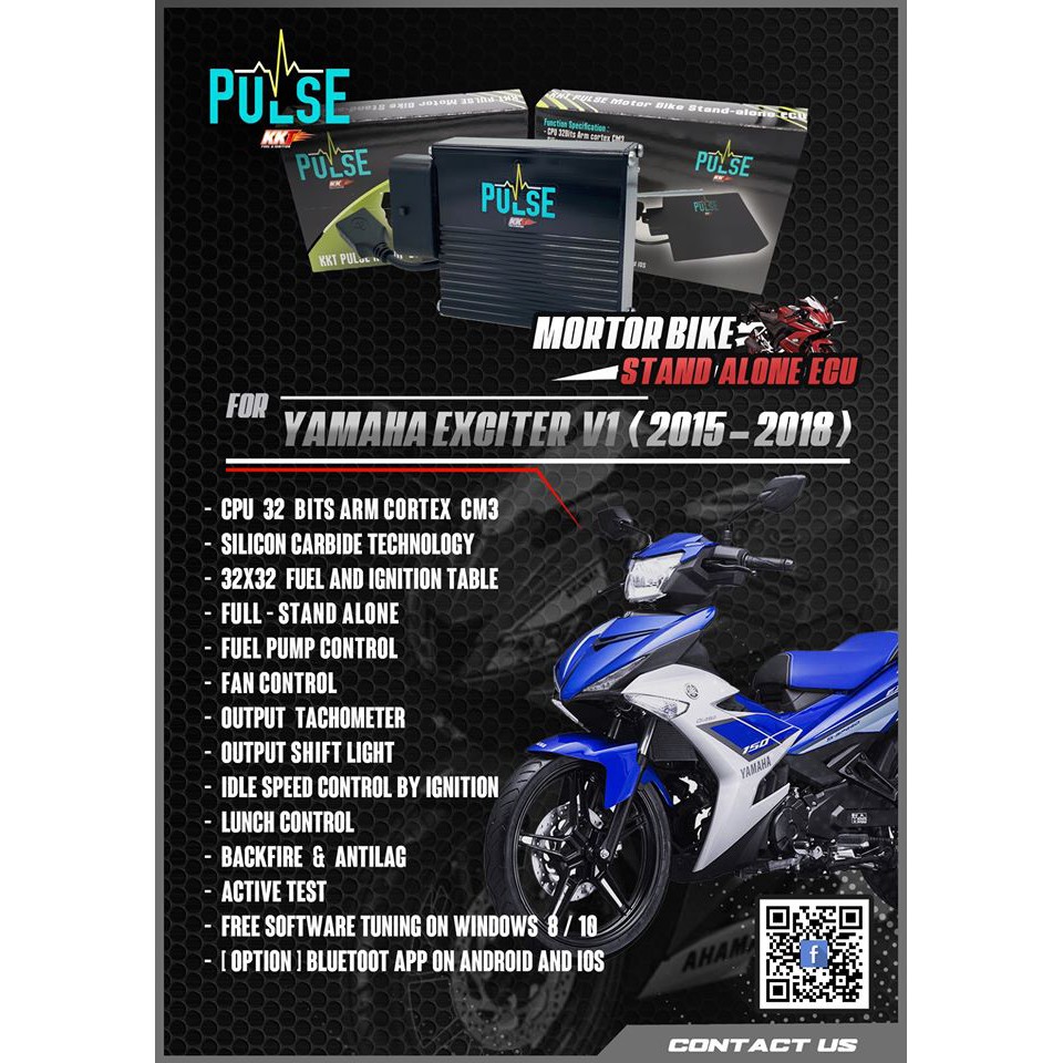 กล่องจูน KKT PULSE สำหรับมอเตอร์ไซค์ แบบ Plug&Play ใช้แทนกล่อง ECU เดิม ...