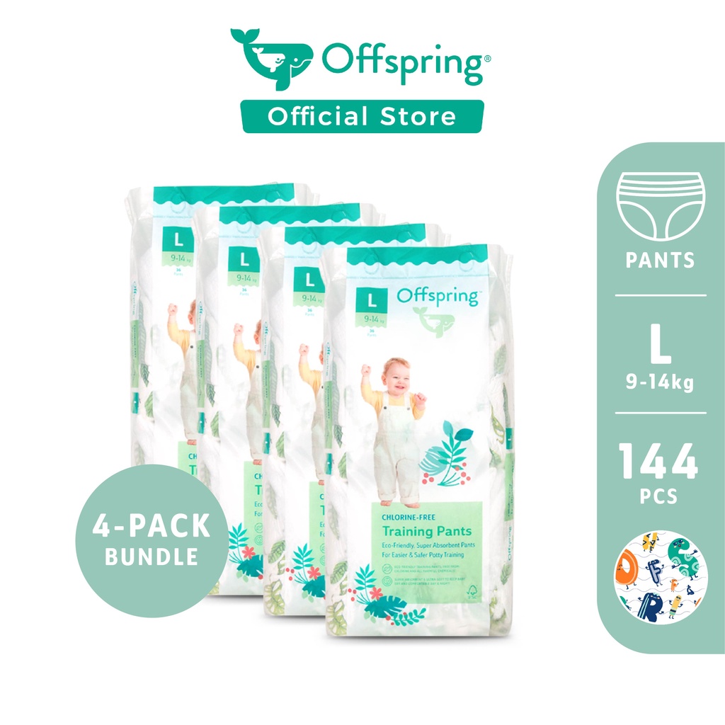 Offspring Fashion Pants แบบกางเกง ไซส์ L 144 ชิ้น (36x4 แพ็ค) ผ้าอ้อม ...