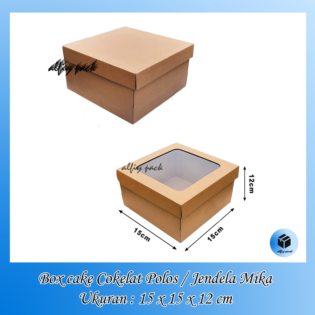 1 แพ็คมี 10 ชิ้น TART CAKE BOXES PLAIN CHOCOLATE / MIKA WINDOW ขนาด ...