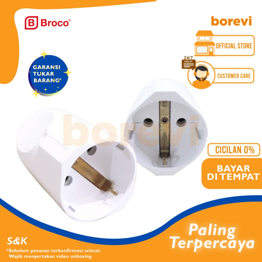 Putih Broco CONTRA WHITE EARTH PLUG 13410 ผู้หญิง COUPLER | Shopee Thailand