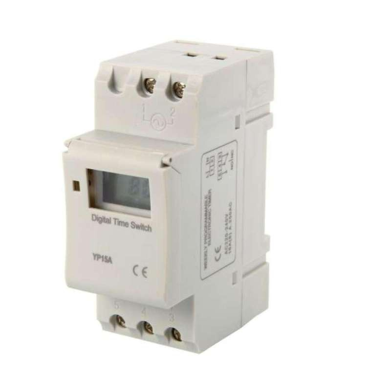 Eco สวิทช์ไฟตั้งเวลา AC 220-240V Digital LCD Power Programmable DIN ...