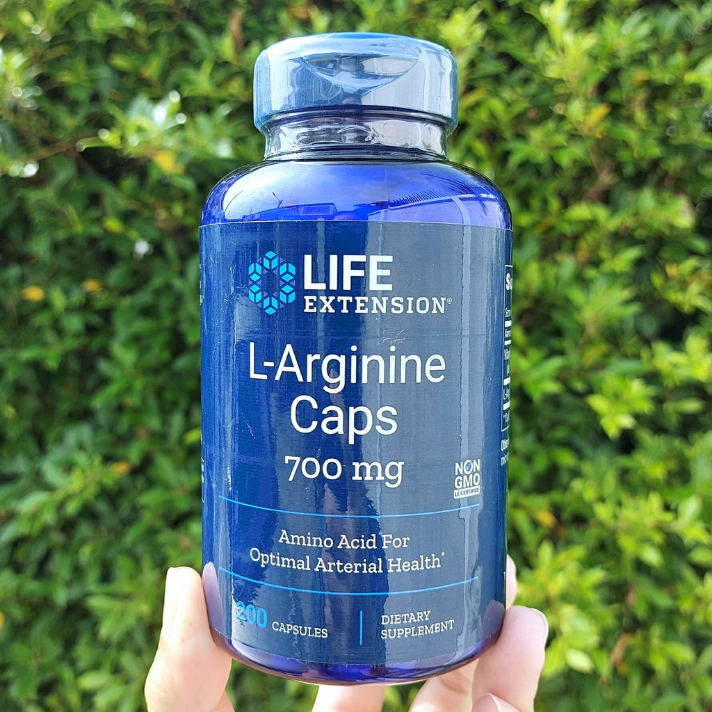 แอลอาร์จินิน L-Arginine 700 mg 200 Vegetarian Capsules (Life Extension ...