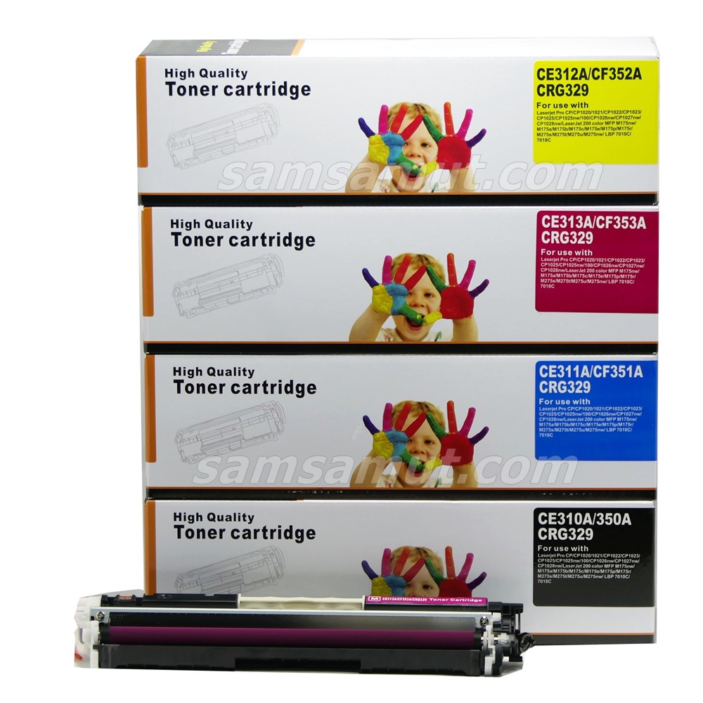 Cartridge-329 BK , C M Y พร้อมส่ง!หมึกคุณภาพดี สำหรับ Canon LBP7018C ...