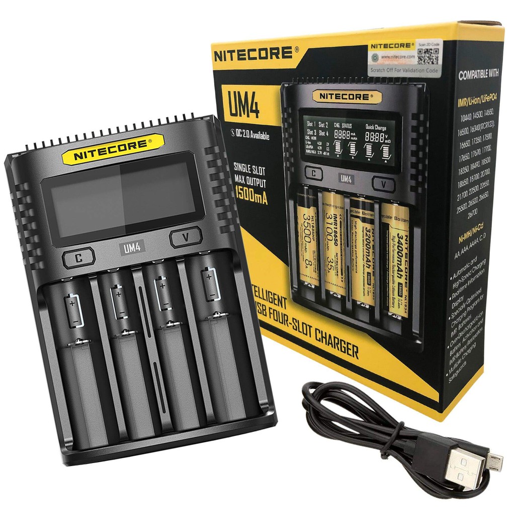 เครื่องชาร์จเปล่า Nitecore UM4 ของแท้ โค้ดเช็คได้ สามารถออกใบกำกับภาษี ...