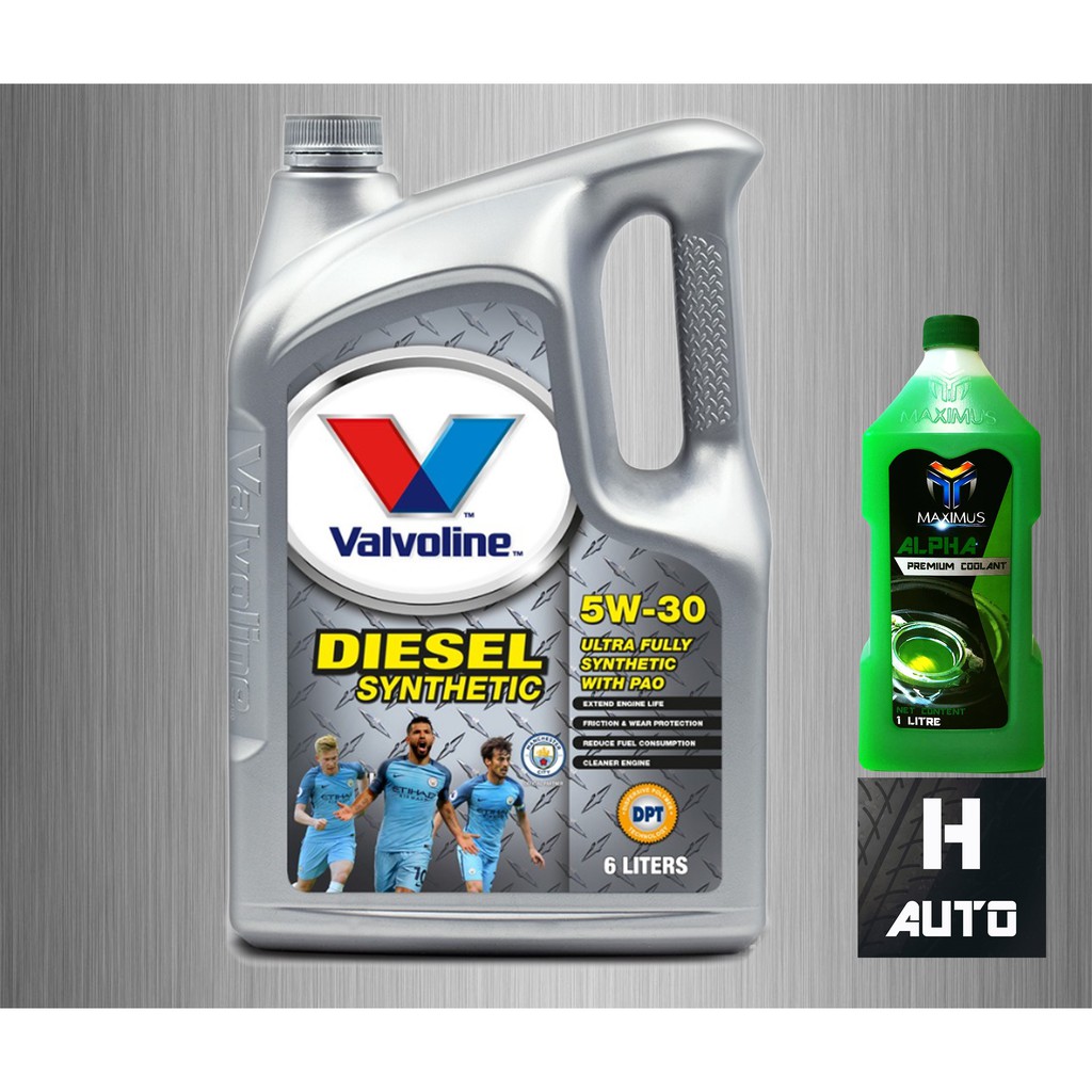 (ฟรี น้ำยาหม้อน้ำ) น้ำมันเครื่องยนต์ดีเซล สังเคราะห์แท้ 100% 5W-30 ...