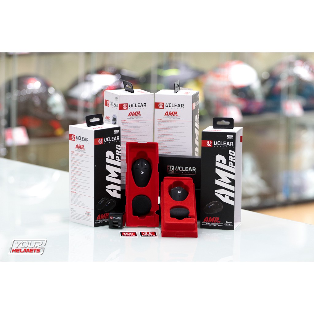 บลูทูธติดหมวกกันน็อค UCLEAR AMP PRO | Shopee Thailand