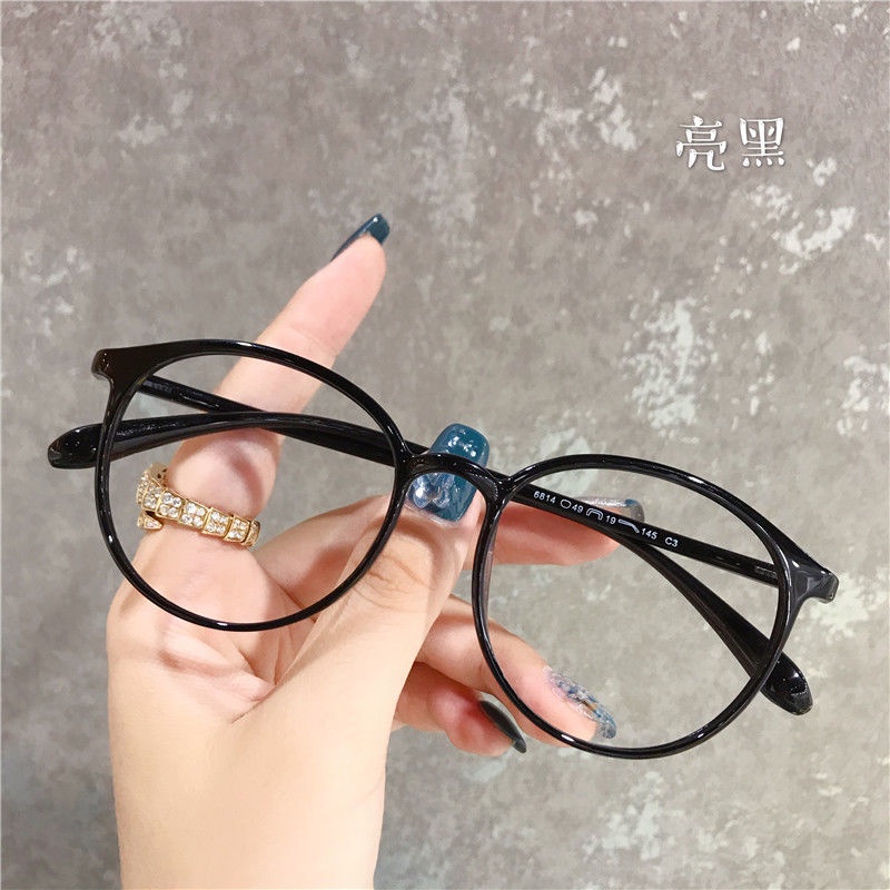 กรอบแว่นTR90 & 1.56แว่นสายตาสั้น(0-600)& แว่นตาทรงกลม อัลตร้าไลท์สุดน่ารัก &ขมับบิดได้ Unisex ...