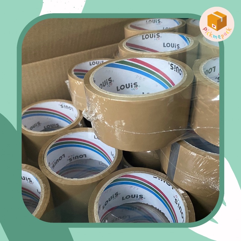 Louis Tape เทปโอพีพี OPP Tape เทปปิดกล่อง ใส/น้ำตาล 2 นิ้ว 45 หลา รุ่น ...
