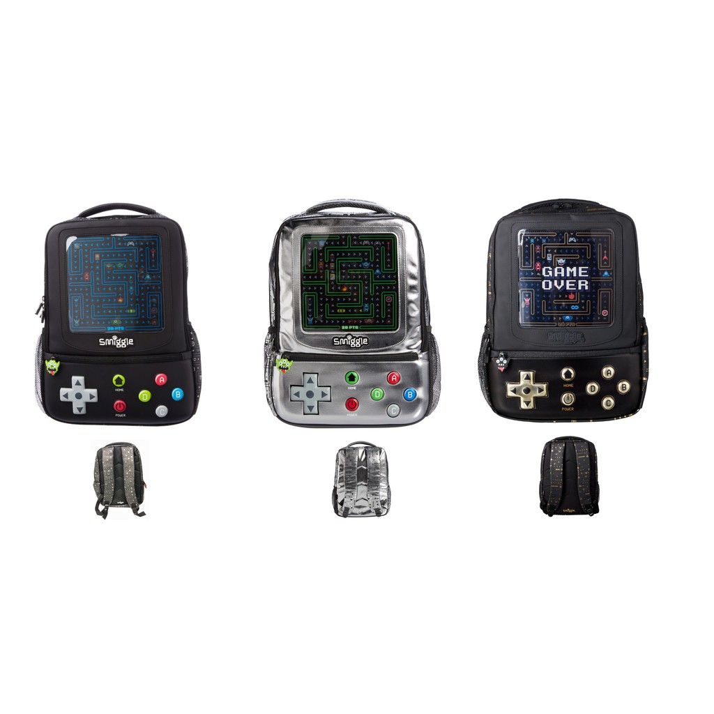 Smiggle Game Flash Backpack สีเงิน และ สีดำ ขนาด16 นิ้ว ป16 พร้อมส่งของ ...