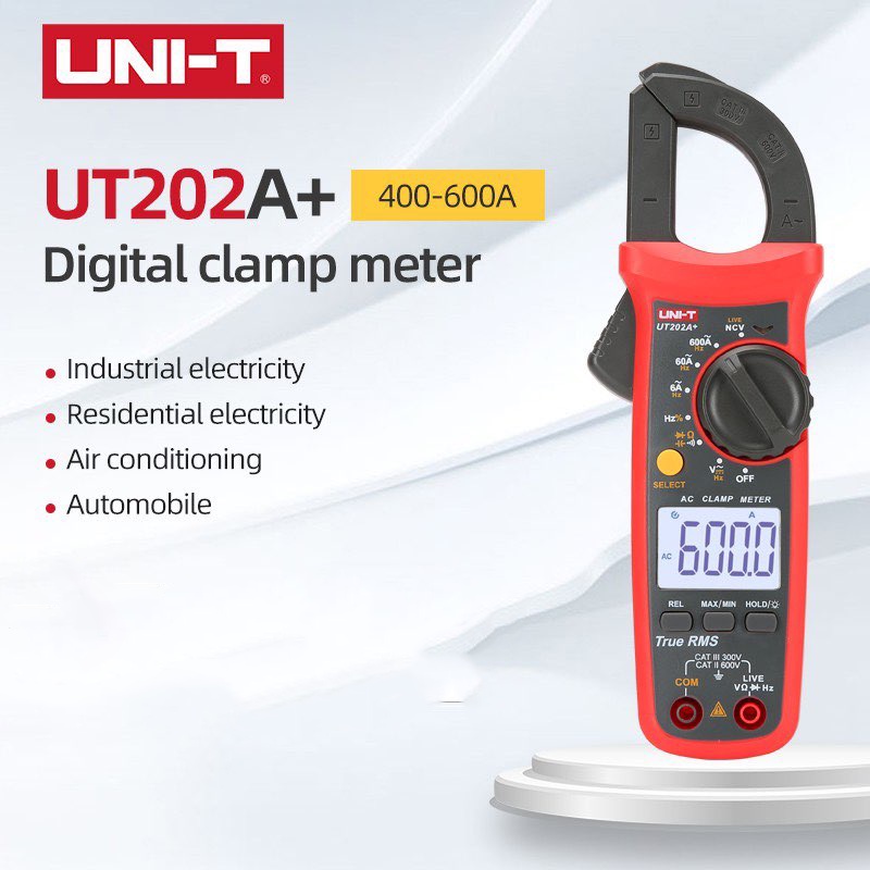 UNI-T Digital Clamp Meter มัลติมิเตอร์ UT203 UT204+ UT202A+ AC DC โวลต์กระแสต้านทานความถี่รอบการ ...