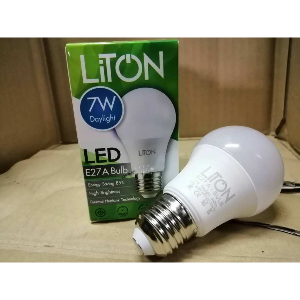 Liton หลอดไฟ LED หลอดไฟขั้วเกลียว LED E27 A Bulb รุ่น Globe Smart IC ขนาด 7W แสง Day-ight ...