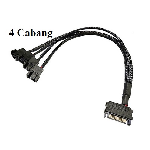 สายไฟ SATA Fan Splitter 4pin 3pin Sleeve Fan Hub | Shopee Thailand