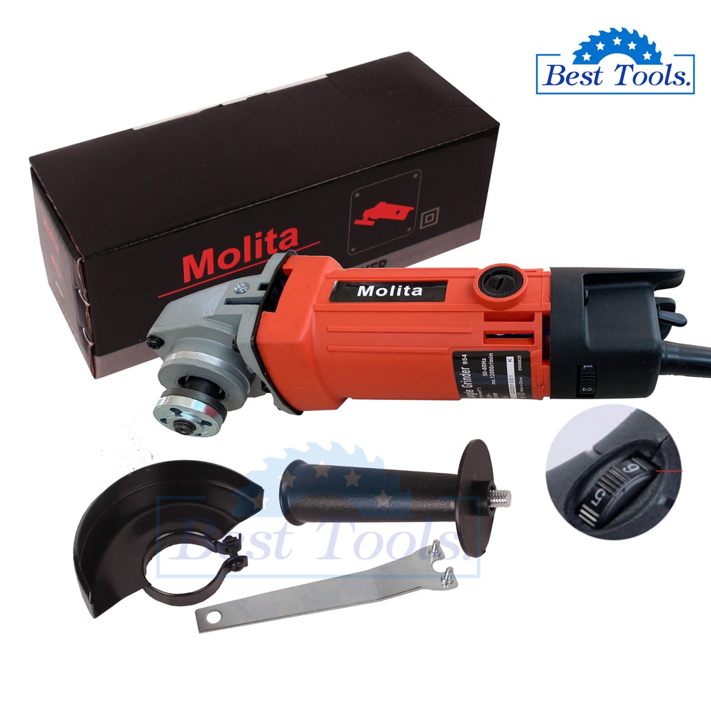 MOLITA เครื่องเจียร์ เครื่องเจียร์ไฟฟ้า หินเจียร์ ลูกหมู 4 นิ้ว 1050W ...