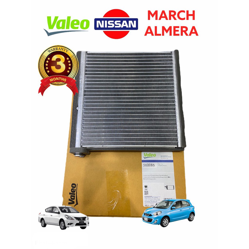 (VALEO 560086) คอยล์เย็นตู้แอร์รถยนต์ NISSAN MARCH/ALMERA/Note ปี2010 ...