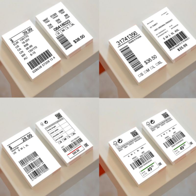 Hangtag barcode (400 ชิ้น) BONUS Rope / Dollar/handtag/hang tag/ป้าย ...