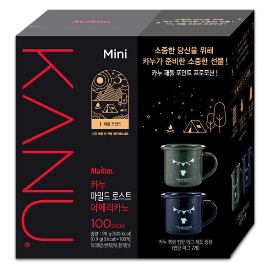 limited addition กาแฟเกาหลี maxim kanu mini dark roasted Instant ...