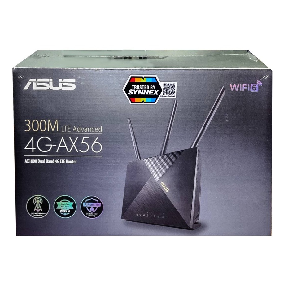 4G Router ASUS (4G-AX56) 4G+ Cat6 AX1800 Dual-Band WiFi 6 LTE รองรับ 4G ...