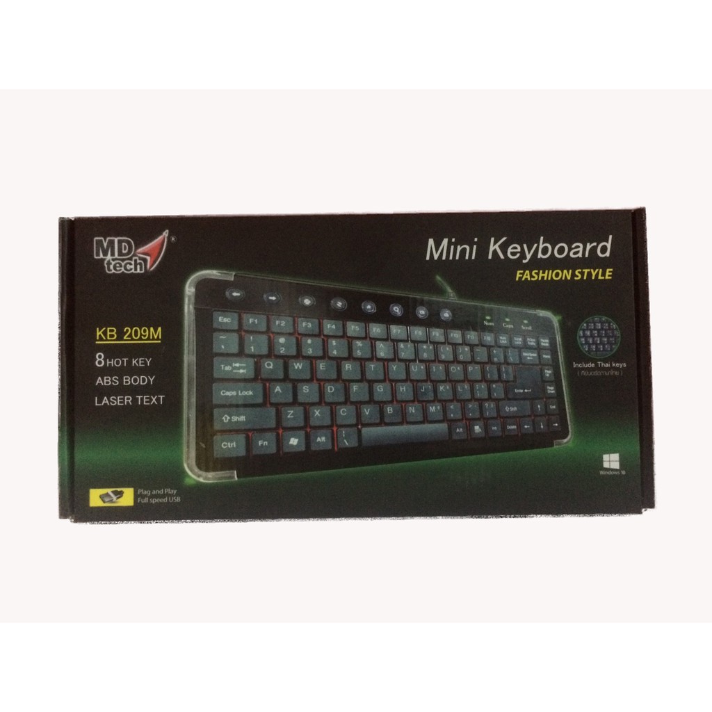 Keyboard MD-TECH (KB-209M Mini) Black | Shopee Thailand