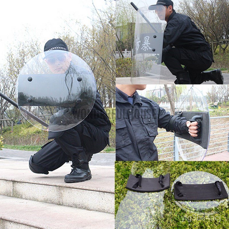 Transparent Protection PC Hand-Held Shield Police SWAT Riot Shield For ...