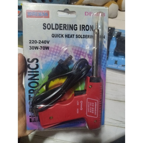 #หัวแร้ง เชื่อมบัดกรี เร่งความร้อนได้ 30W - 70W#หัวแร้งปืนเร่งได้ 30W - 70W220V - 240V ...