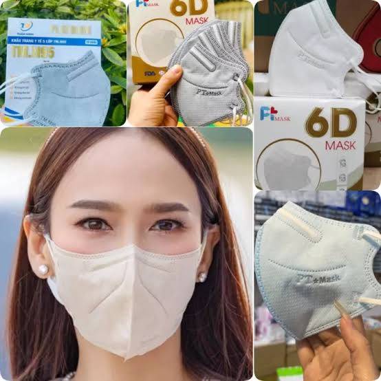 หน้ากากอนามัย 6D PT-MASK 1กล่อง 10 ชิ้น งาน5ชั้น มีกรองงานเวียดนาม ของ ...