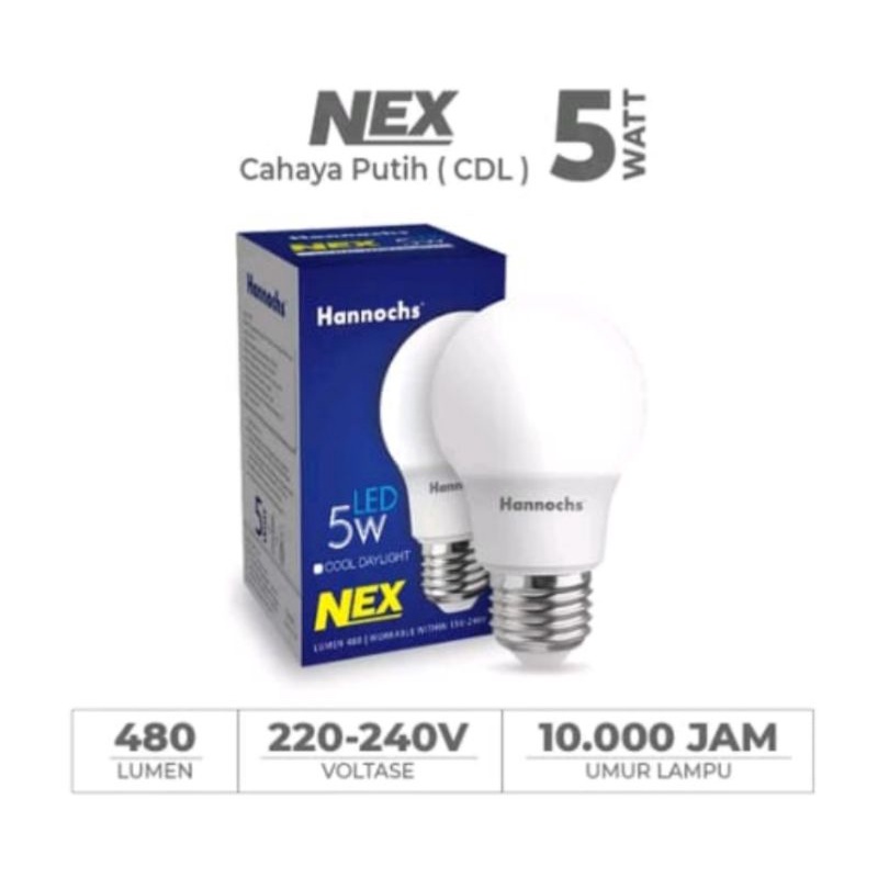 Putih CAHAYA ขายดีที่สุด!! โคมไฟ LED NEX 5w - แสงสีขาว | Shopee Thailand