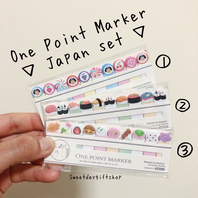 Post it One Point Marker โพสอิสแปะคั่นหน้าแถบเล็ก ลายญี่ปุ่น | Shopee ...