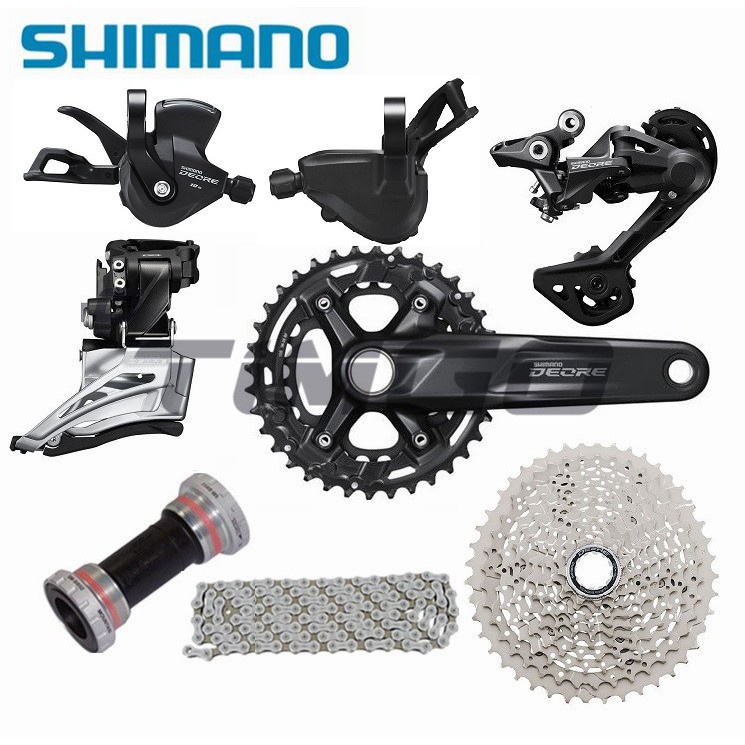 Shimano Deore ตีนผีหน้า หลัง 2×10 ความเร็ว SL-M4100 SL-M5100 RD-M4120 ...
