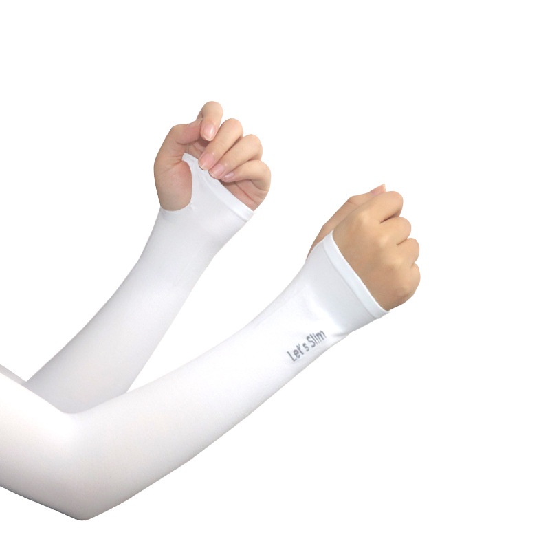 50+ UV Sunscreen Protection Hand Sock Let Slim Ice Silk Arm Sleeves ...