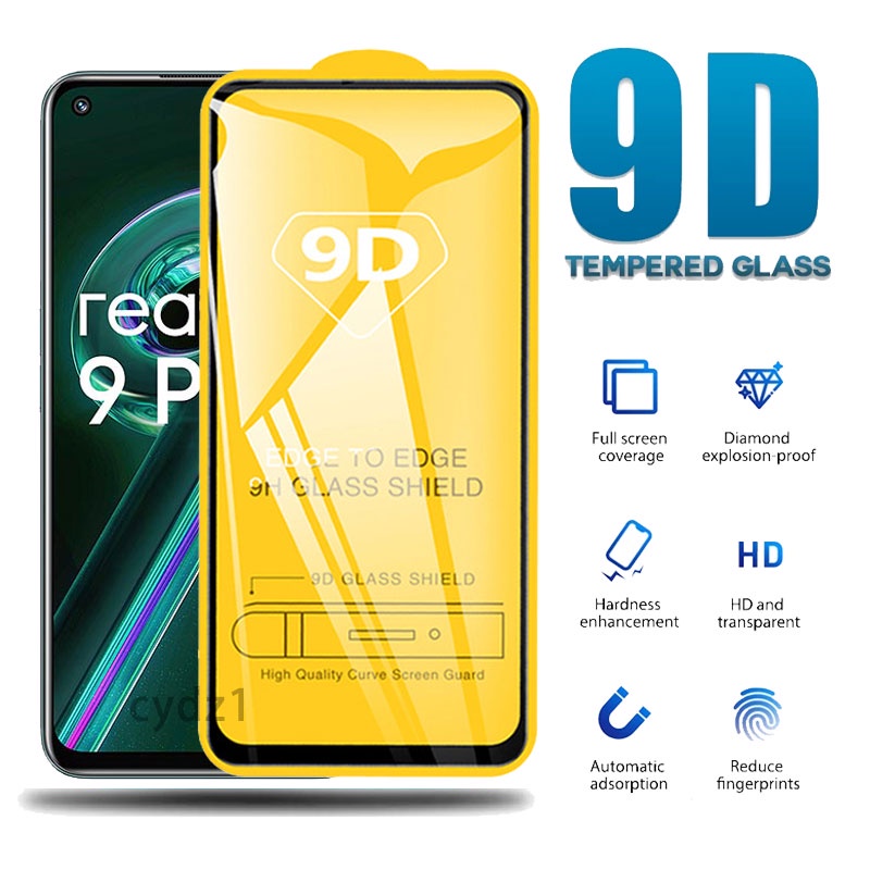 ฟิล์มกระจก สำหรับ แบบเต็มจอ 9D รุ่นใหม่ Realme 14 14T 14x 13 13+ 12 12+ 11 11x 10 9 8 7 6 5 9i ...