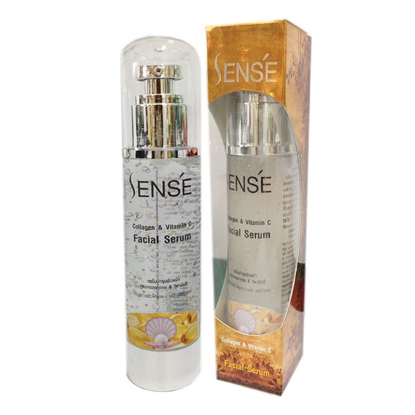 Sense Collagen & Vitamin C Facial Serum เซนท์ เซรั่มบำรุงผิวหน้า คอลลา ...