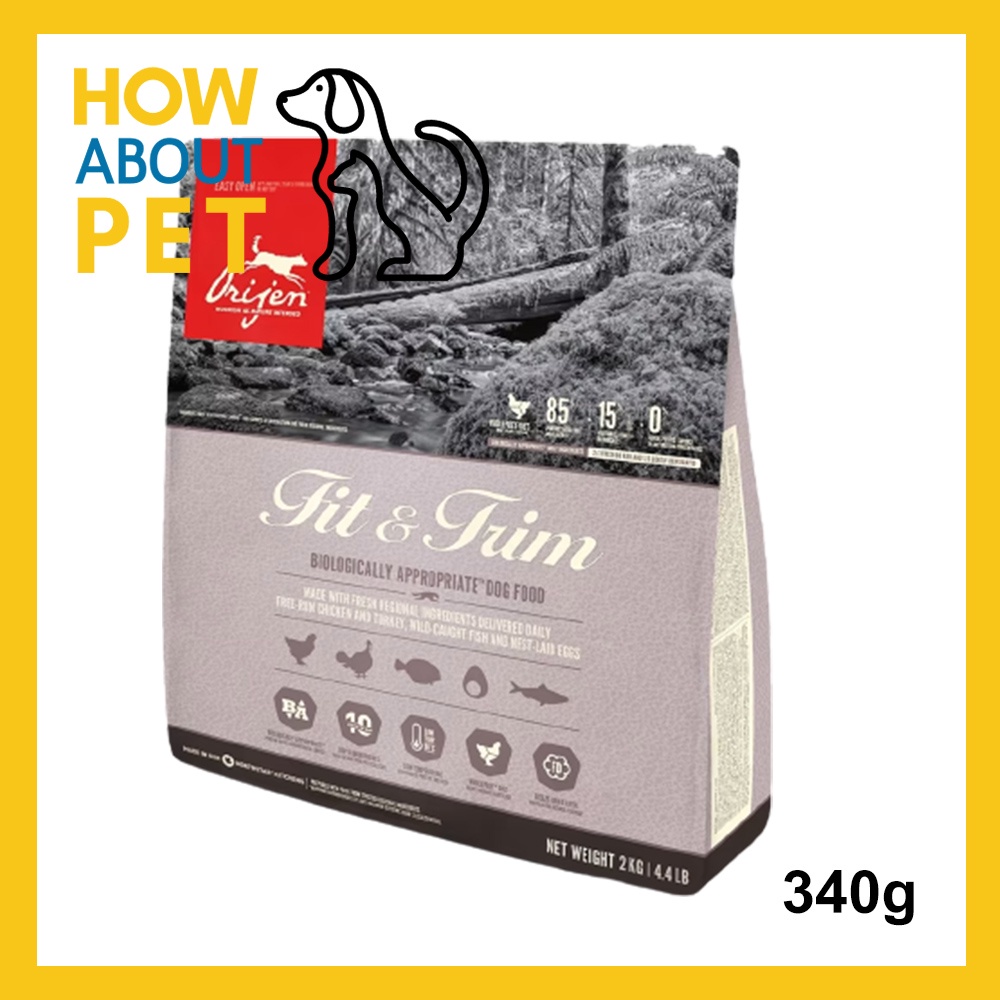 อาหารสุนัข Orijen Fit&Trim สำหรับสุนัขโต ทุกสายพันธุ์ 340ก. (1ถุง ...