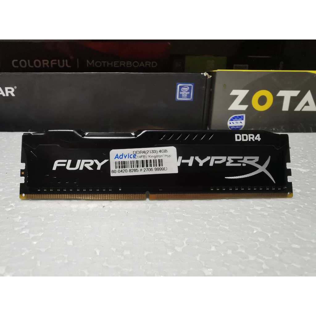 แรม(RAM) DDR4 kingston HyperX fury 4gb bus 2133 (4GB*1) | Shopee Thailand
