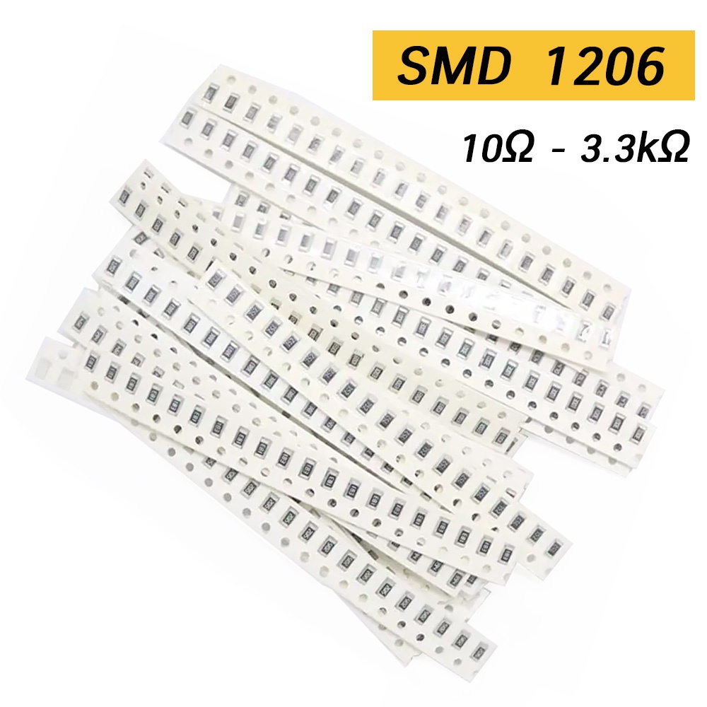 (24 ตัว) ตัวต้านทาน 1206 ±5% 10Ω-3.3kΩ Resistor SMD SMT R R1206 ...