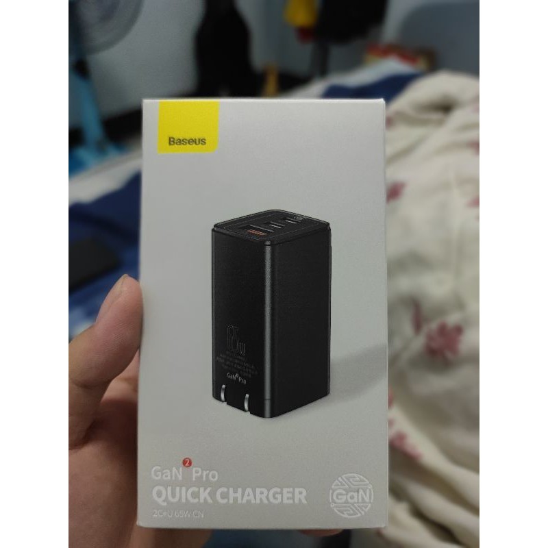 Baseus Gan 2 Pro Charger 65w สายแถม แกะใช้ทดสอบครั้งเดียว Shopee