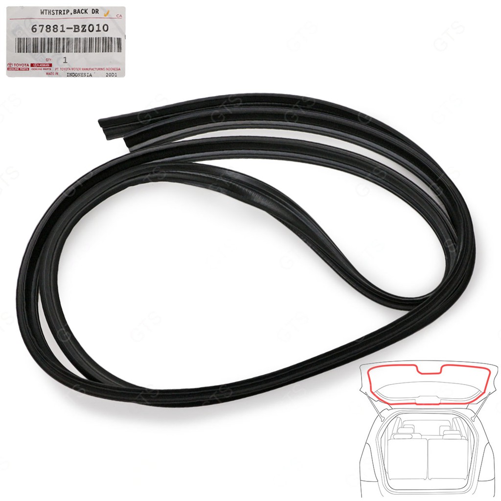 ยางกระดูกงู ฝาท้ายรถ ของแท้ 1 ชิ้น สีดำด้าน สำหรับ Toyota Avanza ปี ...