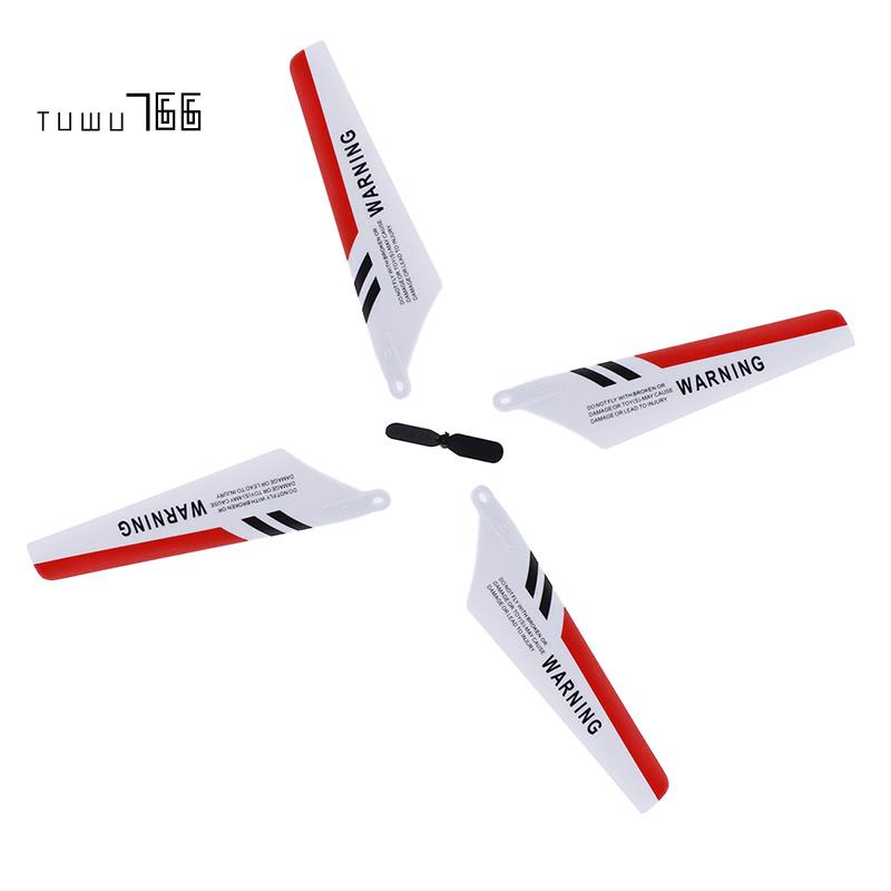 4 x Blades Syma S107 S107G Gyro รีโมทคอนโทรลเฮลิคอปเตอร์อะไหล่ซ่อมสีแดง ...